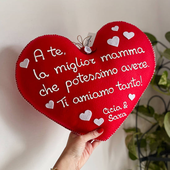 Cuore Regalo Partner con Dedica Personalizzata Fatto a Mano – Heartmade ...