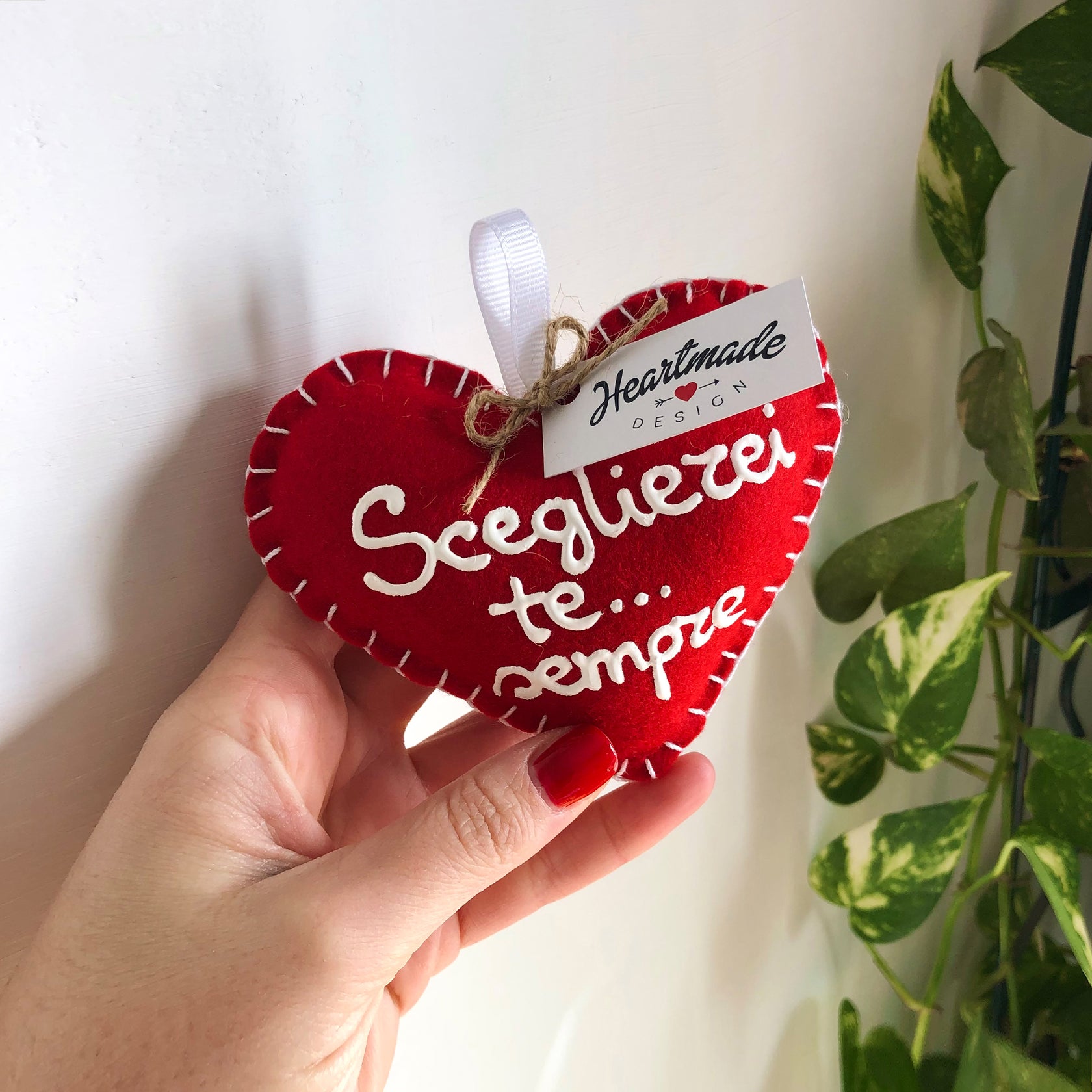 Cuore Regalo Partner con Dedica Personalizzata Fatto a Mano – Heartmade ...