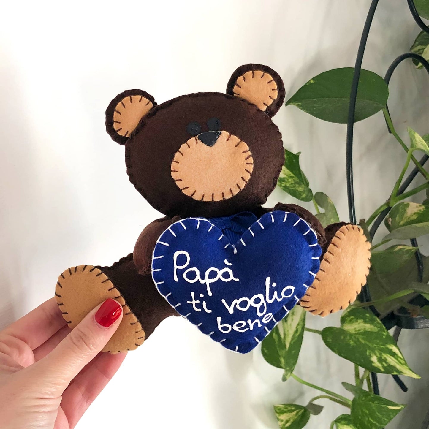 Orsetto con Cuore e Dedica Personalizzata Fatto a Mano – Heartmade Design
